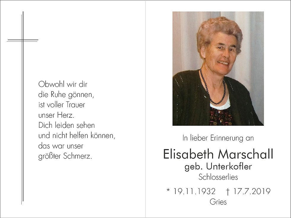 Elisabeth Marschall aus Bozen - TrauerHilfe.it - das Südtiroler ...