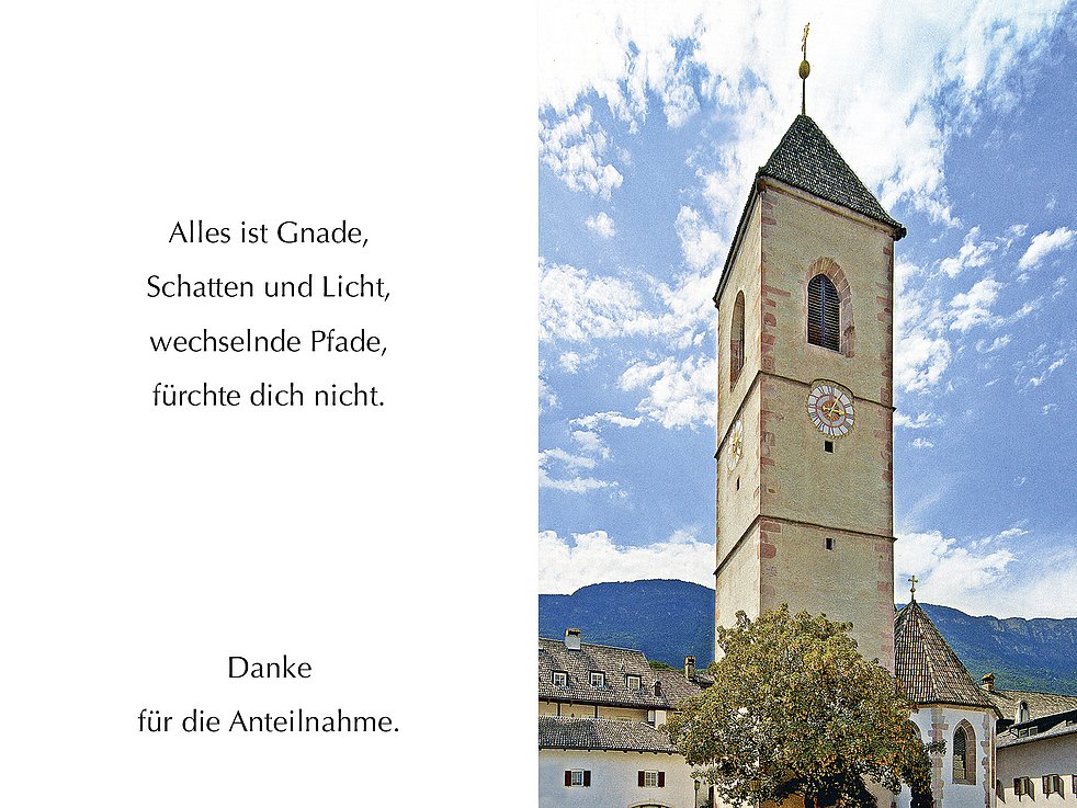 Maria Weger aus Eppan a. d. W. - TrauerHilfe.it - das Südtiroler ...