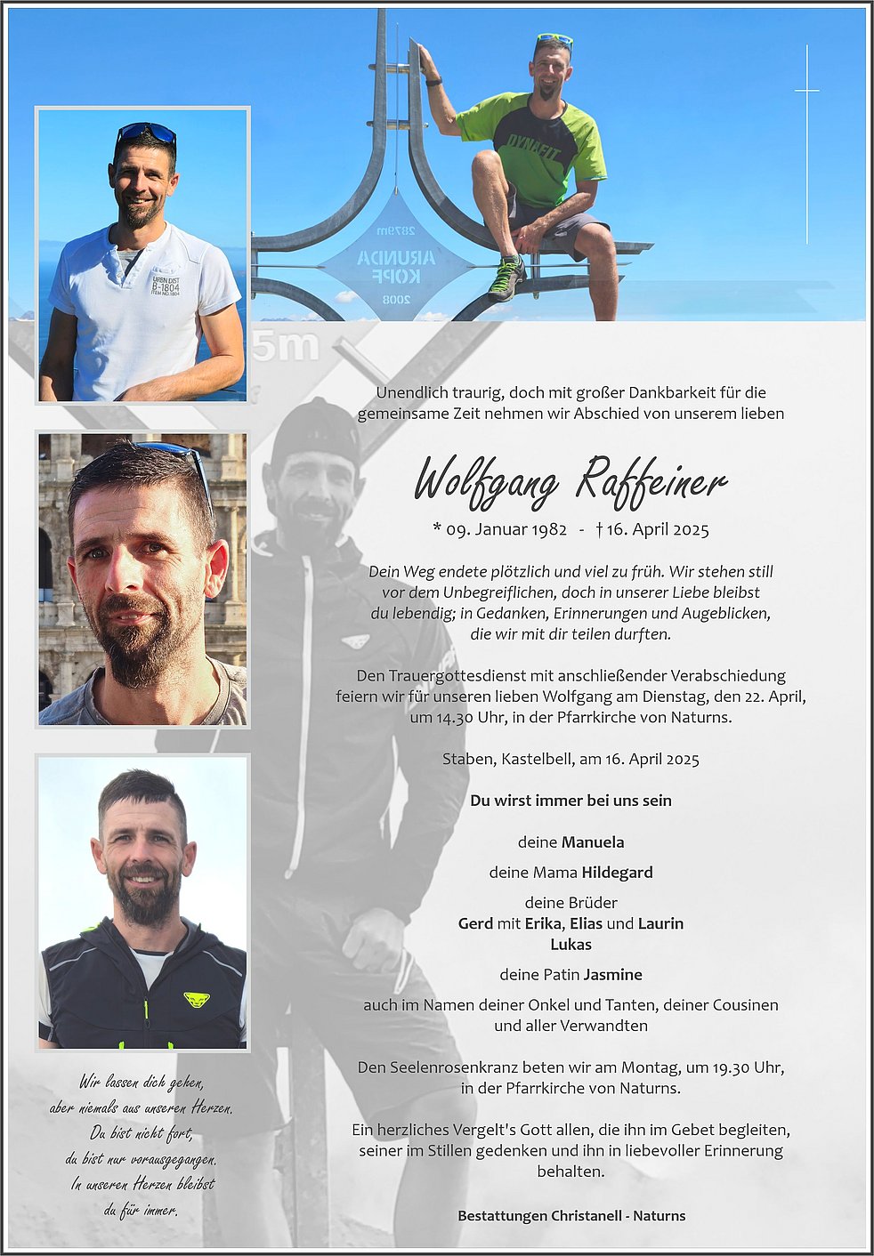 Wolfgang Raffeiner aus Naturns - TrauerHilfe.it - das Südtiroler ...