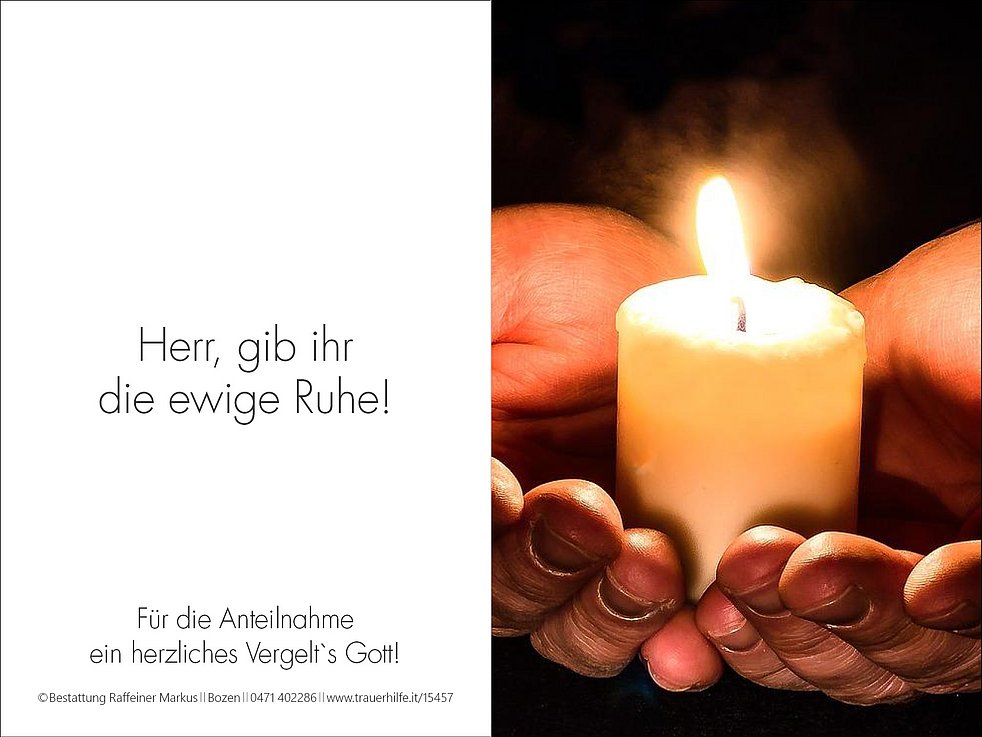 Anna Wwe. Cappello aus Andrian - TrauerHilfe.it - das Südtiroler ...