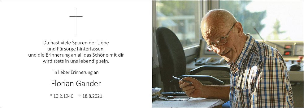 Florian Gander aus Bozen - TrauerHilfe.it - das Südtiroler Gedenkportal