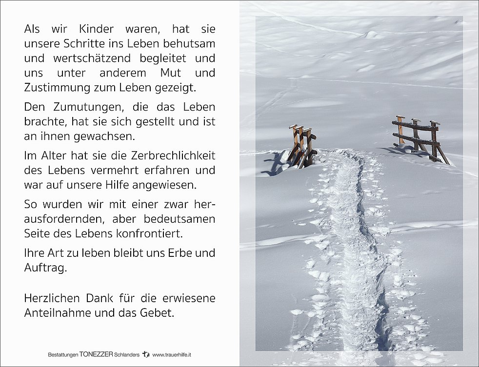 Rosalia Wwe. Rechenmacher aus Schlanders - TrauerHilfe.it - das ...