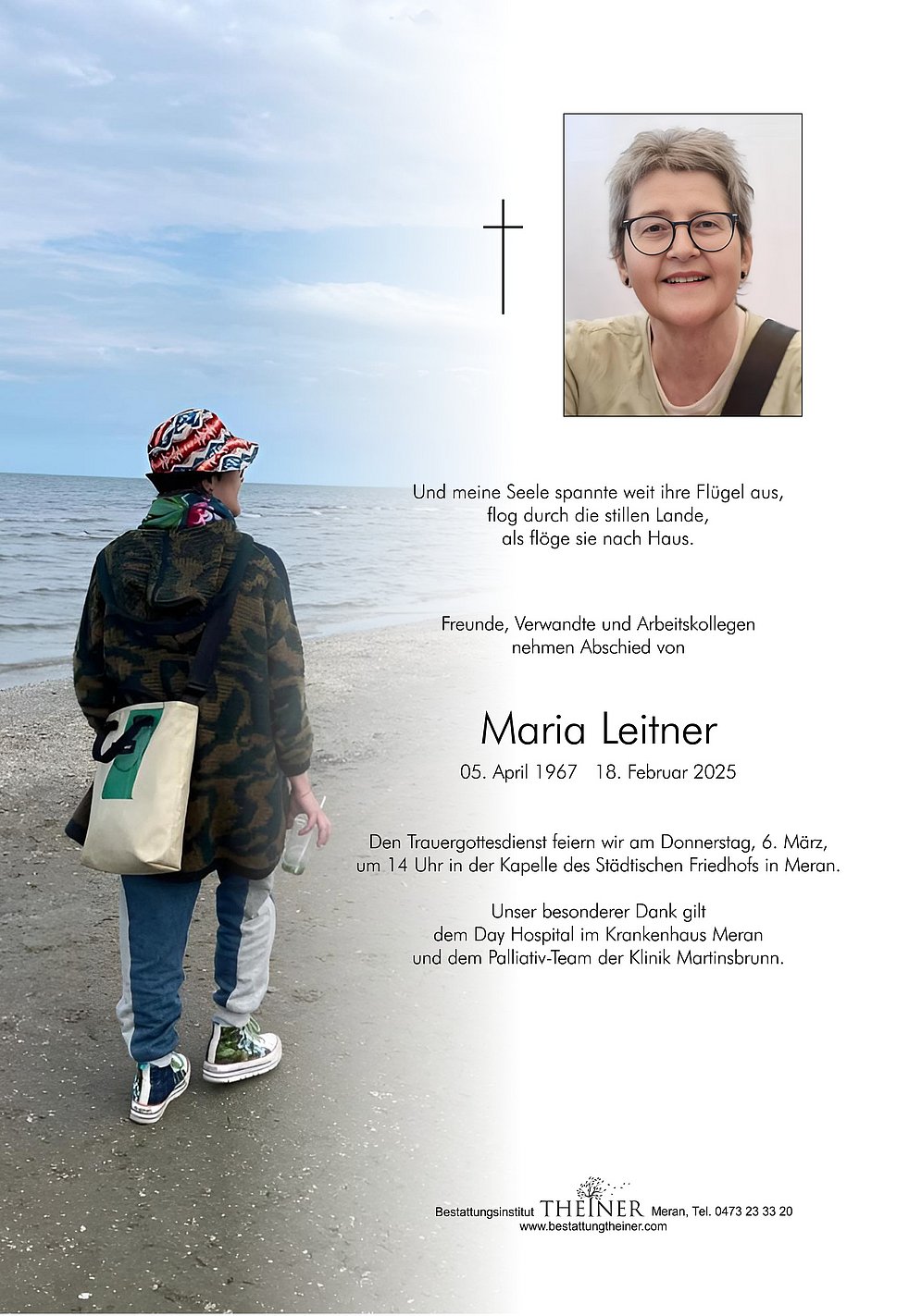 Maria Leitner aus Meran - TrauerHilfe.it - das Südtiroler Gedenkportal