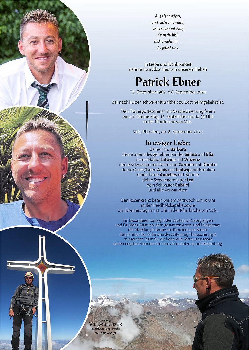 Patrick Ebner aus Mühlbach - TrauerHilfe.it - das Südtiroler Gedenkportal