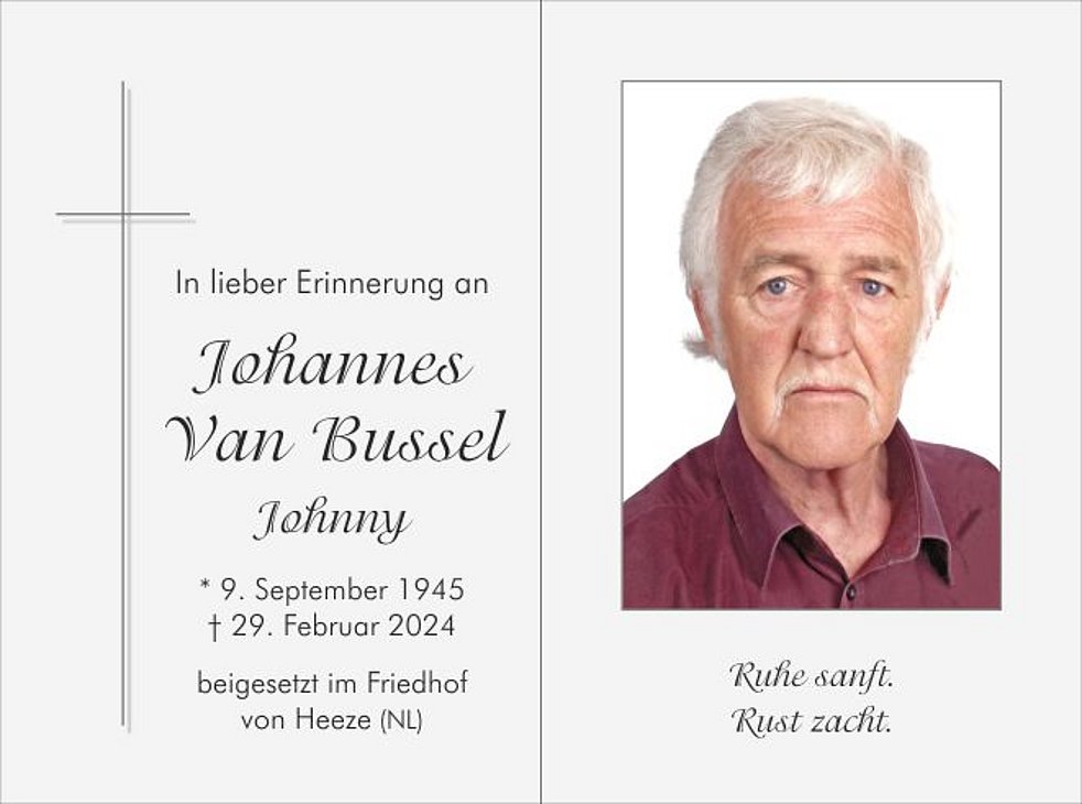 Johannes Van Bussel aus Kiens - TrauerHilfe.it - das Südtiroler ...