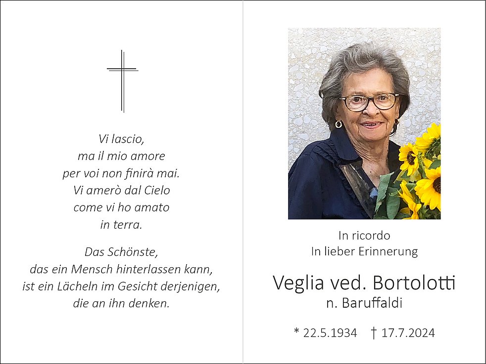 Sorveglia Baruffaldi aus Terlan - TrauerHilfe.it - das Südtiroler ...